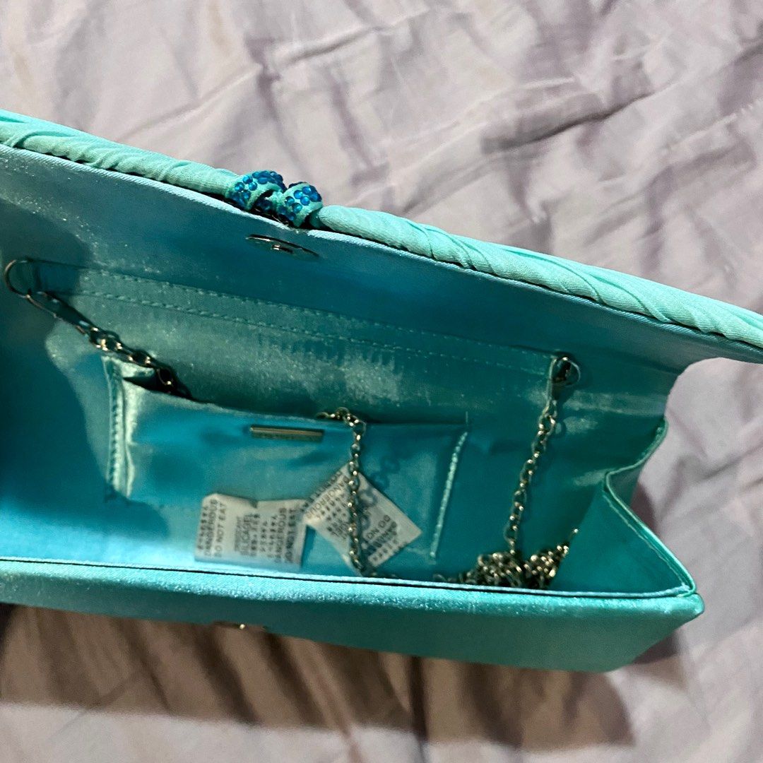 Bonita Turquoise Blue Clutch Dinner Formal Prom Bag Purse, Women's ...
