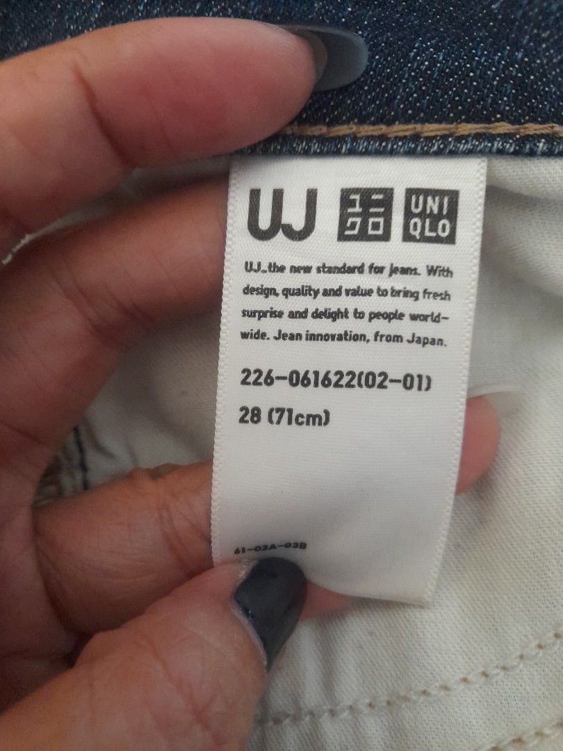 UJ-UNIQLO JEANS Original Full Tag/Embos Made in Jepang Size L on Carousell