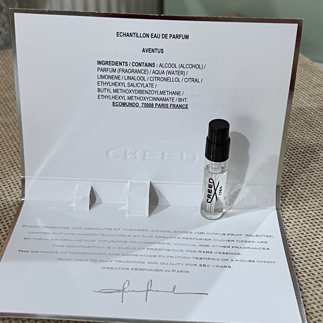 Vial sample- Creed Aventus, Beauty & Personal Care, Fragrance ...