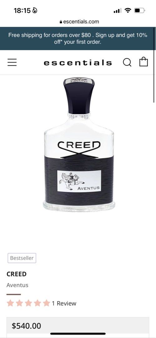 Vial sample- Creed Aventus, Beauty & Personal Care, Fragrance ...