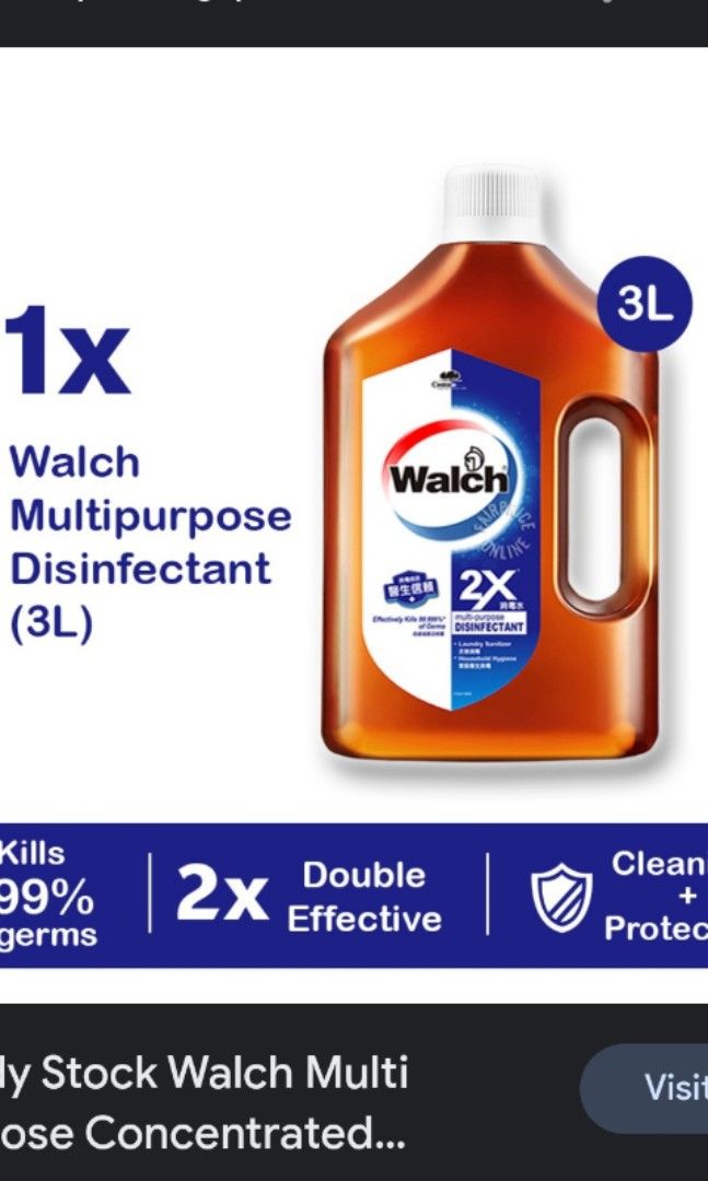 Walch disinfectant 3L, Beauty & Personal Care, Sanitisers ...