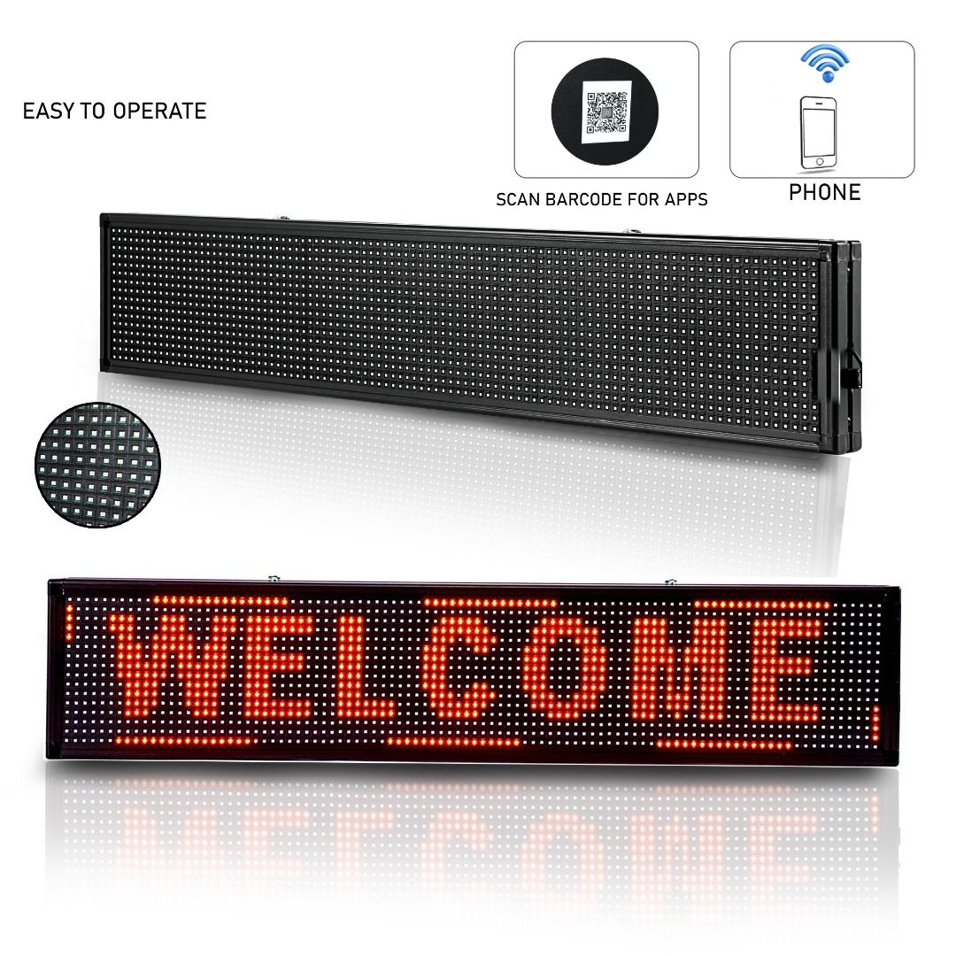 Wifi Programmable Message Board/Signage Easy to Use, Furniture & Home ...