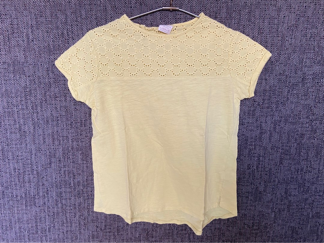Zara Girls Yellow Top, Babies & Kids, Babies & Kids Fashion on Carousell