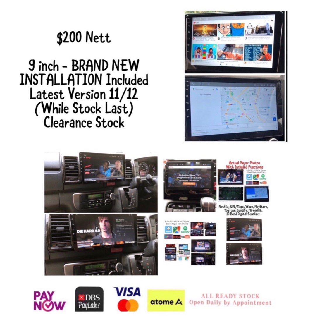 $200 Nett with INSTALLATION (Latest Version 12) - BRAND NEW 9” Android ...