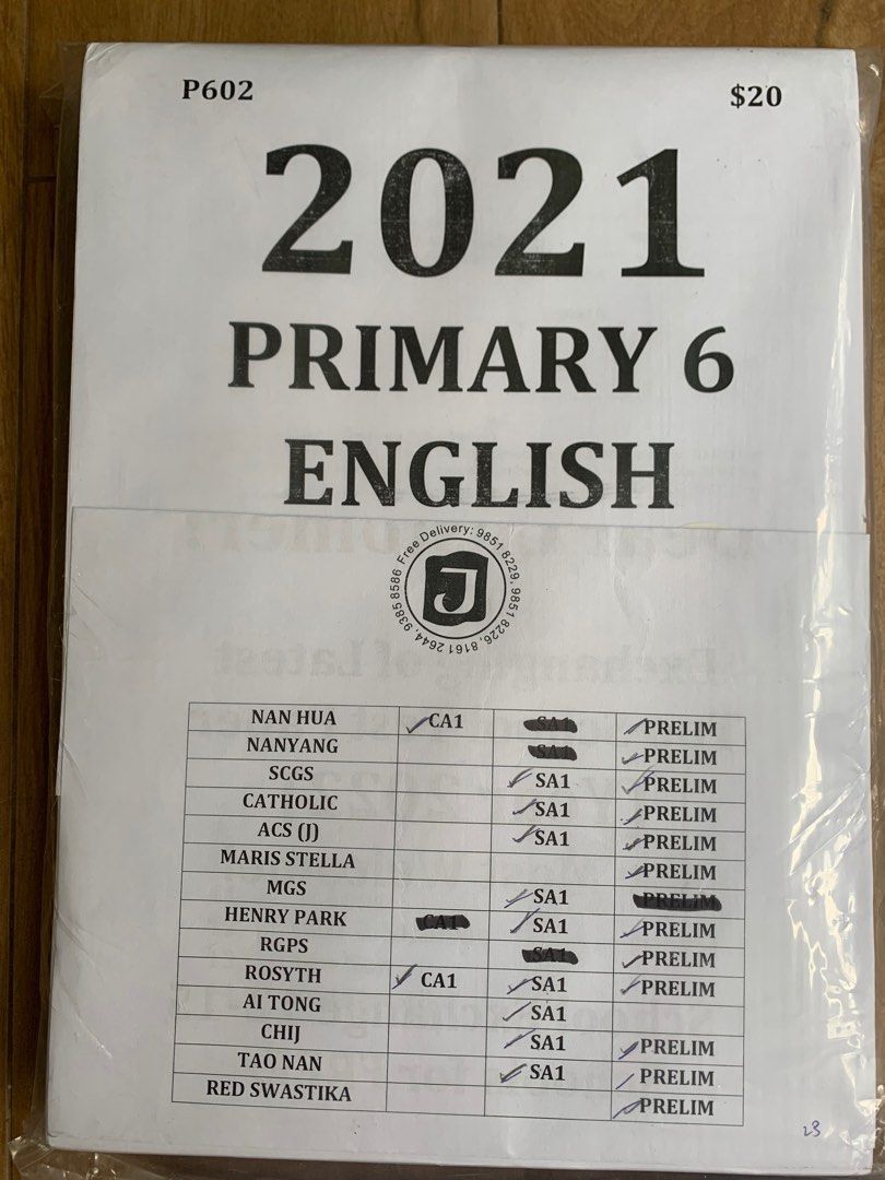 2021 P6 past year papers (3 subjects) psle. Science matter booklet ...