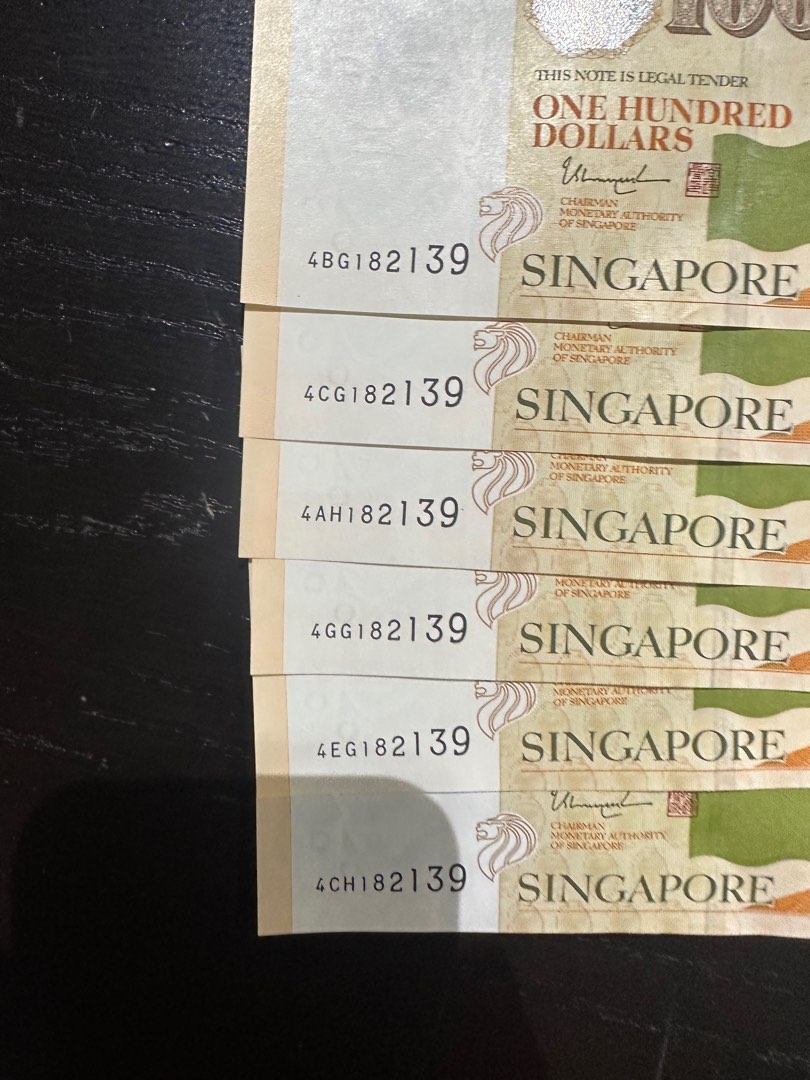 6 pcs new $100 notes with same numbers, Hobbies & Toys, Memorabilia ...