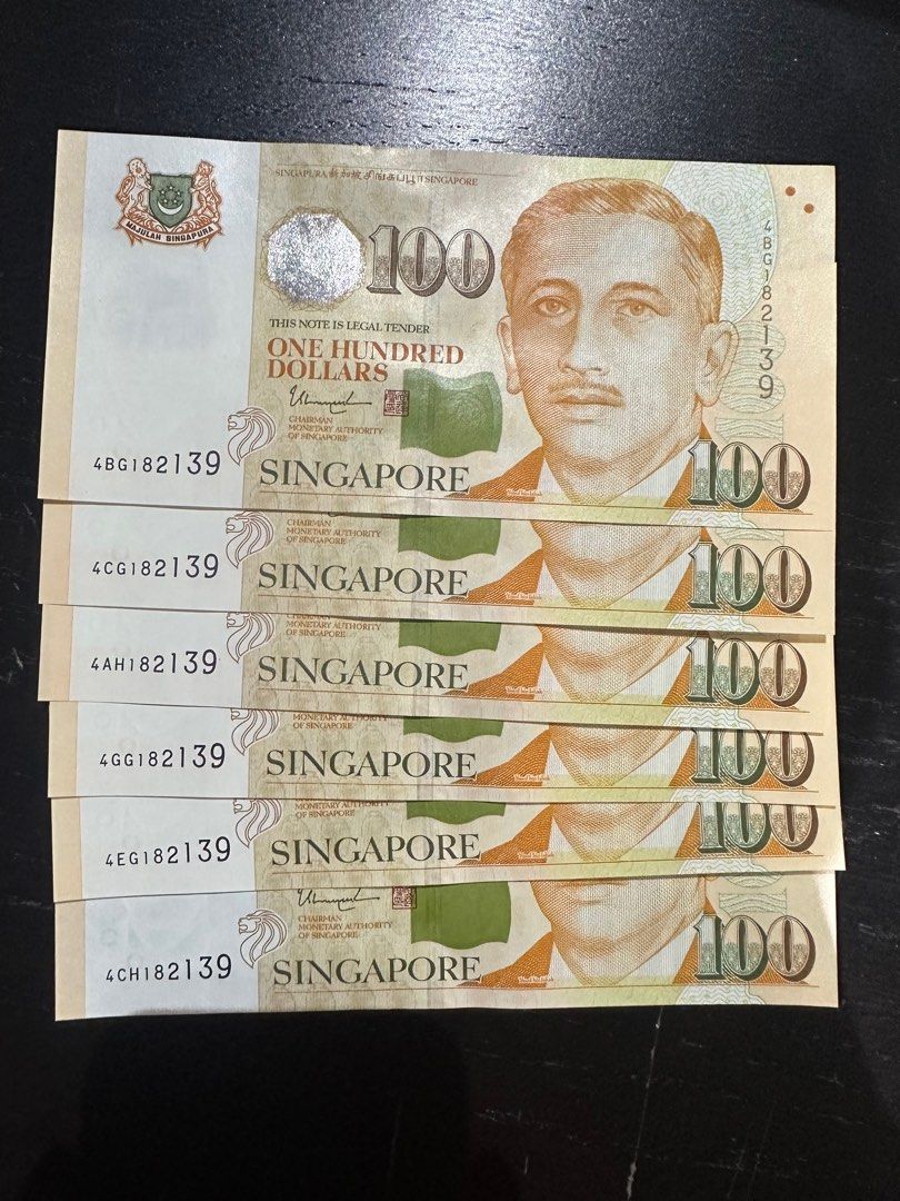 6 pcs new $100 notes with same numbers, Hobbies & Toys, Memorabilia ...