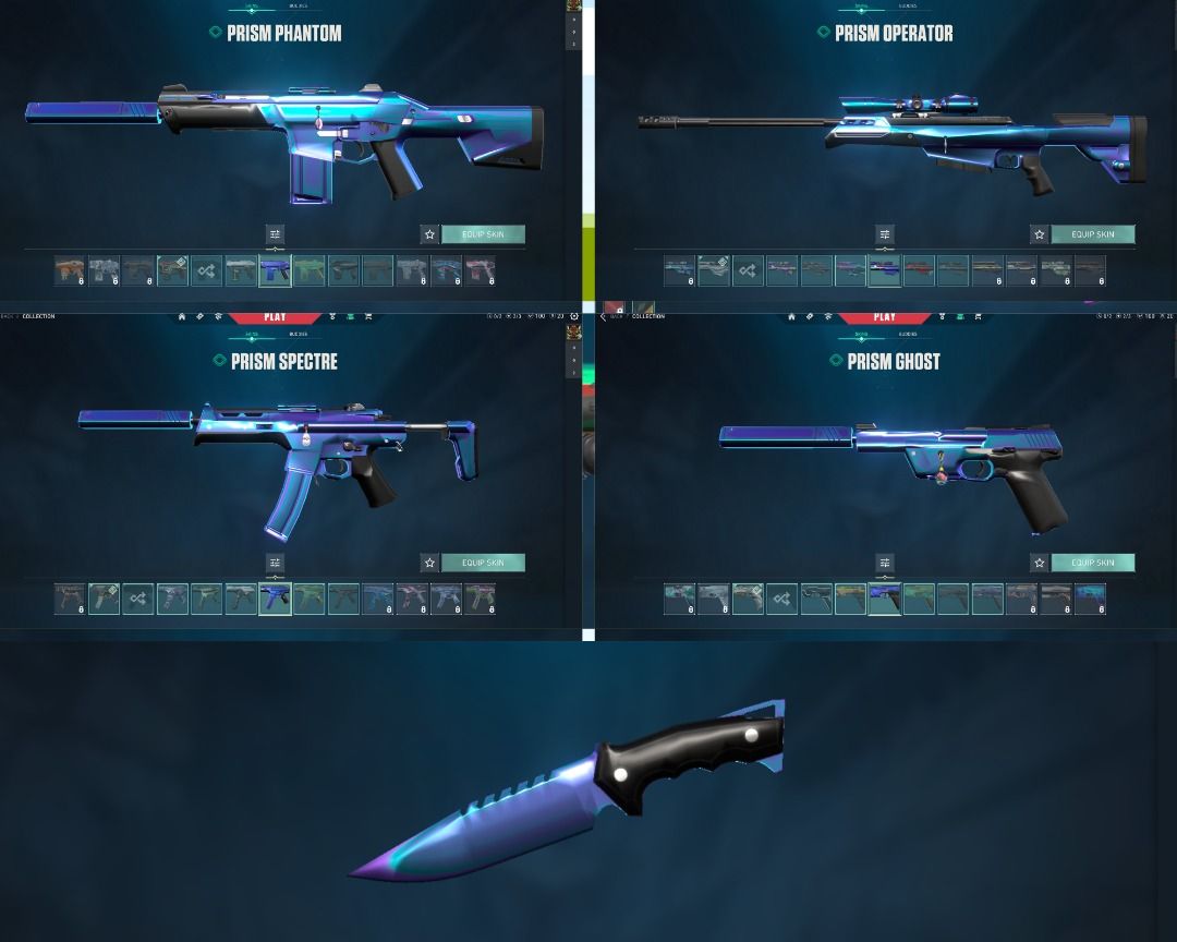 7 Knives 23 VP Skins STACKED Cheap Valorant Account with Oni Bundle and ...