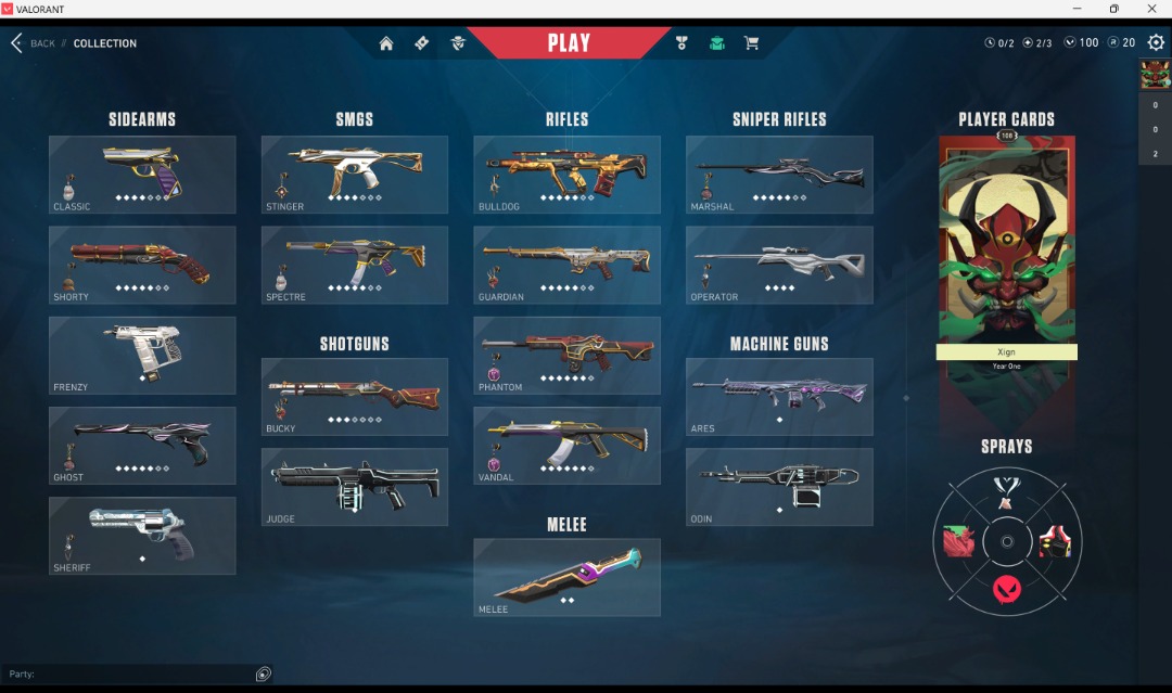 7 Knives 23 VP Skins STACKED Cheap Valorant Account with Oni Bundle and ...