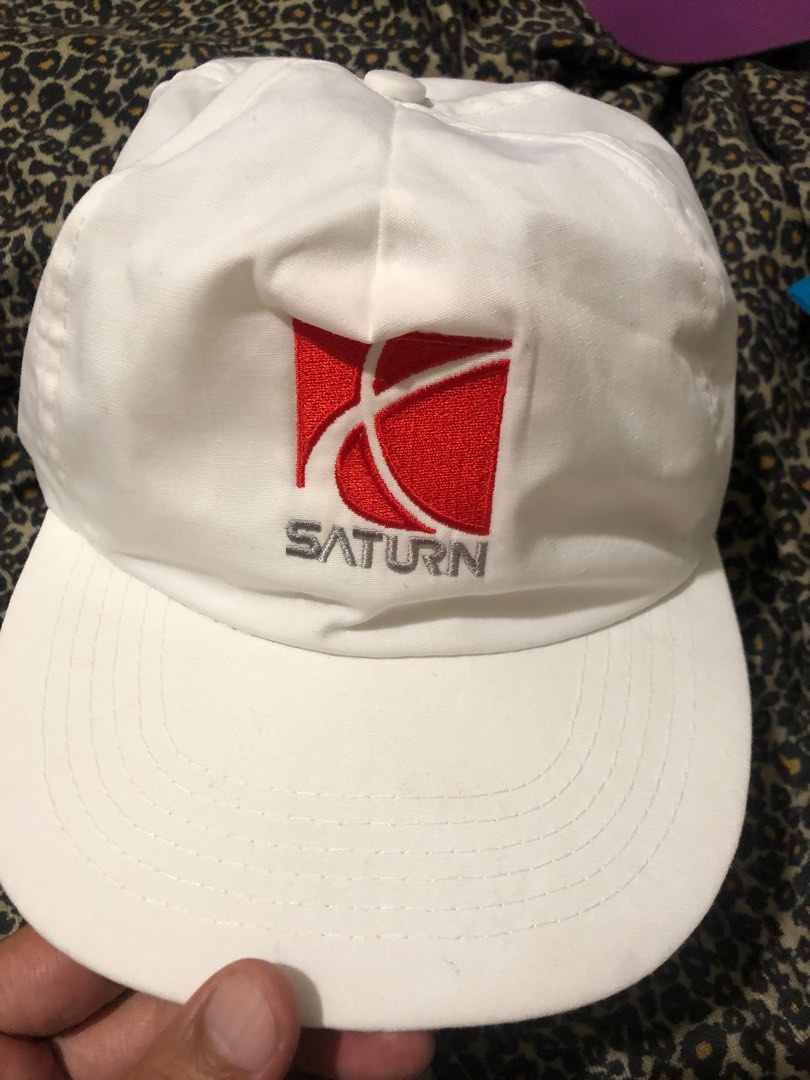 絕版 二手 早期 年代感 古著 Saturn 美國 土星汽車 輕薄 老帽 棒球帽cap, 他的時尚, 手錶及配件, 帽子在旋轉拍賣