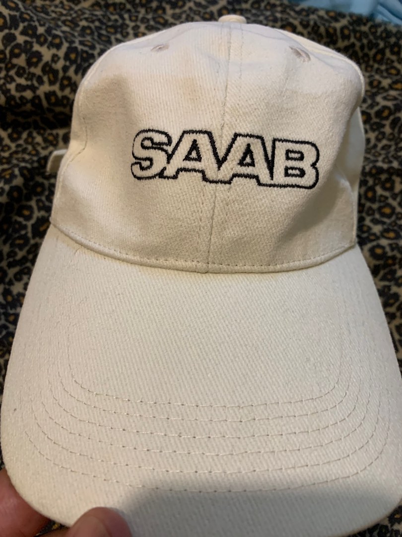 絕版 二手 年代感 古著 SAAB 老帽 棒球帽 cap, 他的時尚, 手錶及配件, 帽子在旋轉拍賣