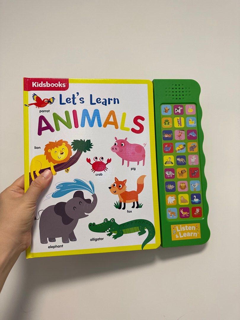 全新 Let’s learn Animals 有聲書 發聲書 （美國真送, 兒童＆孕婦用品, 嬰兒玩具 - Carousell