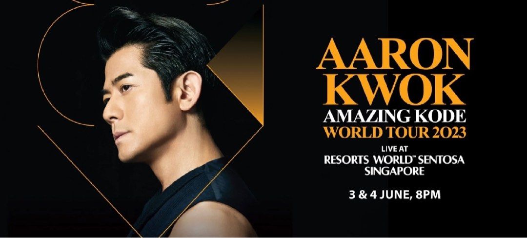 Aaron kwok Singapore concert ticket x3, Tickets & Vouchers, Event Tickets on Carousell