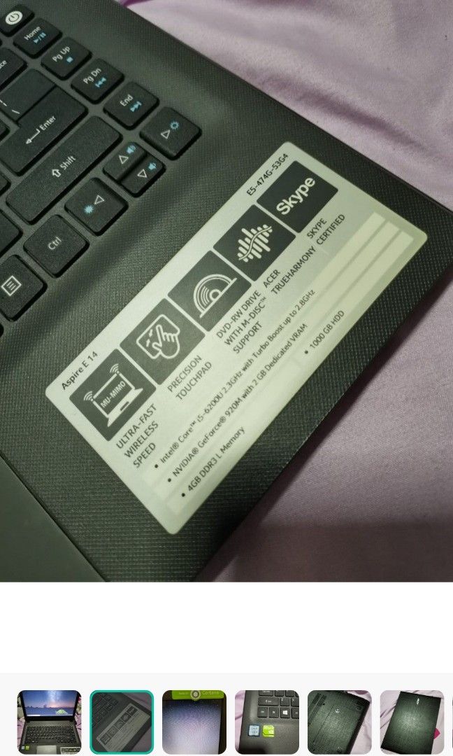 Acer Aspire E14 model E5-474G-53G4, Computers & Tech, Laptops ...