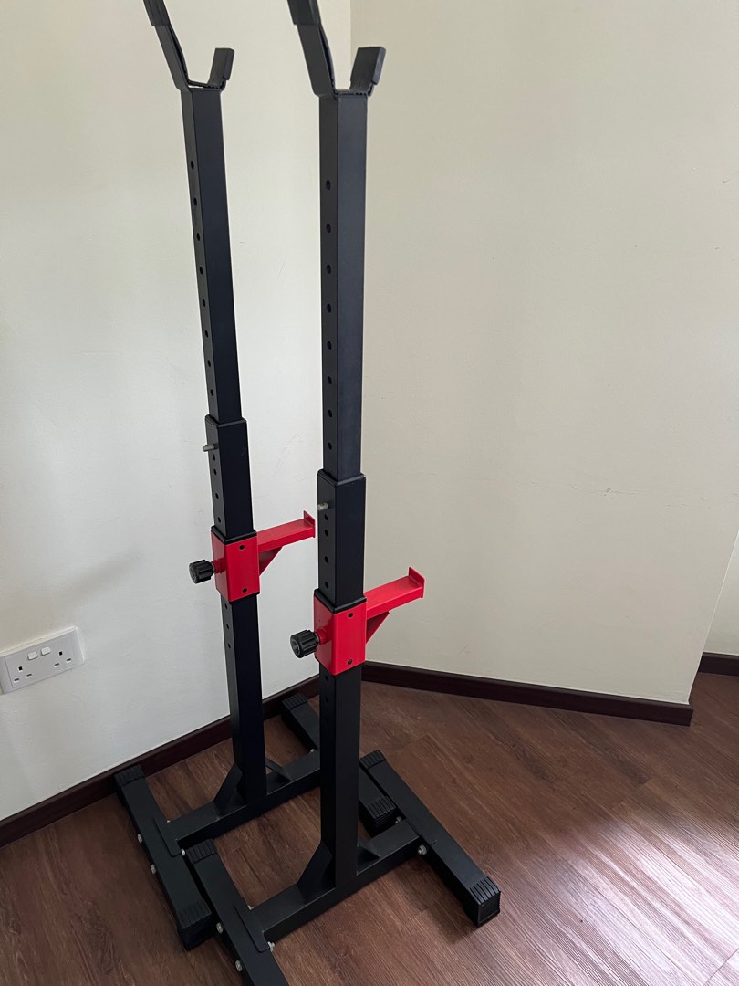 Adjustable barbell rack, Sports Equipment, Exercise & Fitness, Weights ...