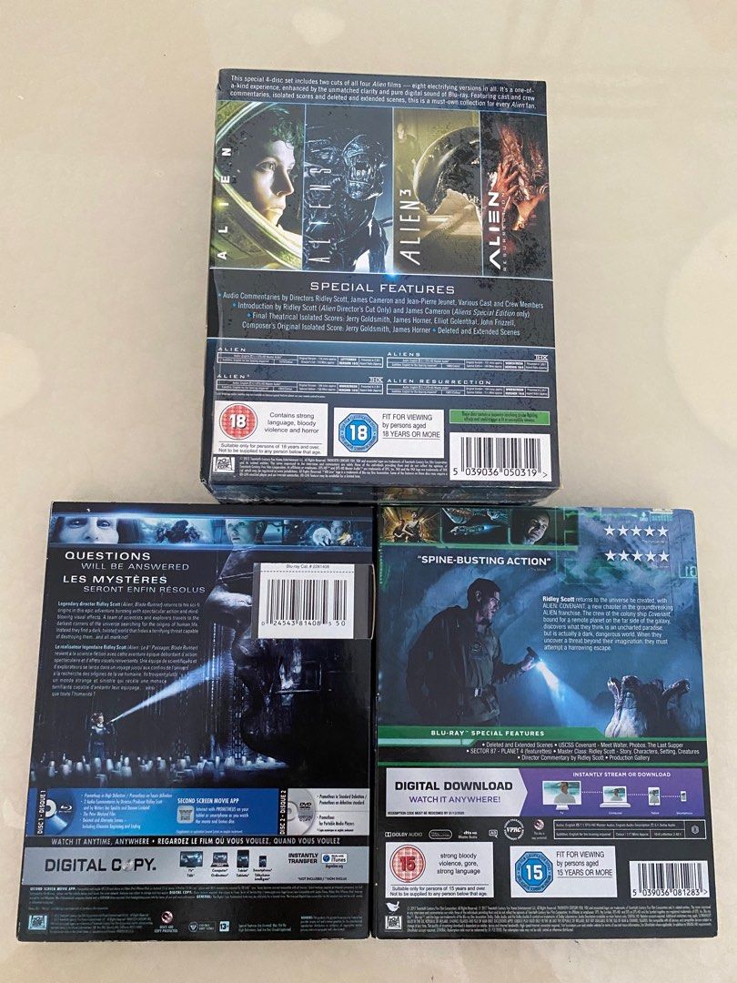Alien Blu Ray Collection, Hobbies & Toys, Music & Media, CDs & DVDs on Carousell