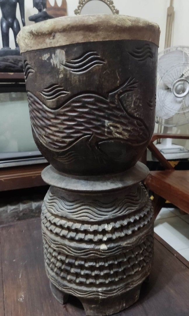 ANTIQUE LIBBIT / IFUGAO CEREMONIAL DRUM, Hobbies & Toys, Memorabilia ...