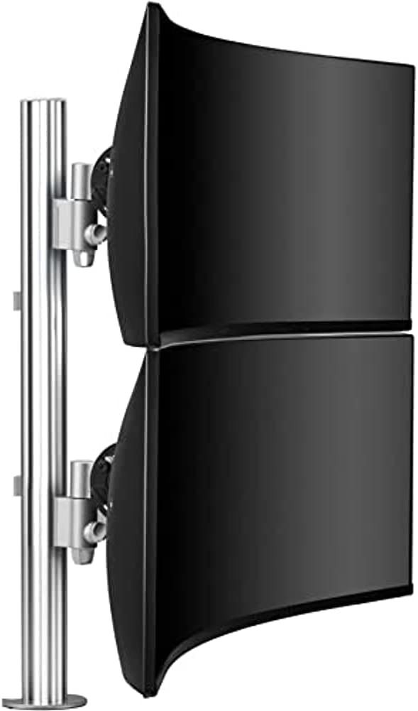 Atdec AWMS-2-LTH75-H-S Dual Stack Heavy Monitor Desk Mount - Flat and ...