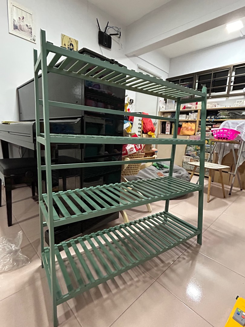 Bamboo 4 Tier Shelf Rack for Potted Plants in Green, Furniture & Home ...