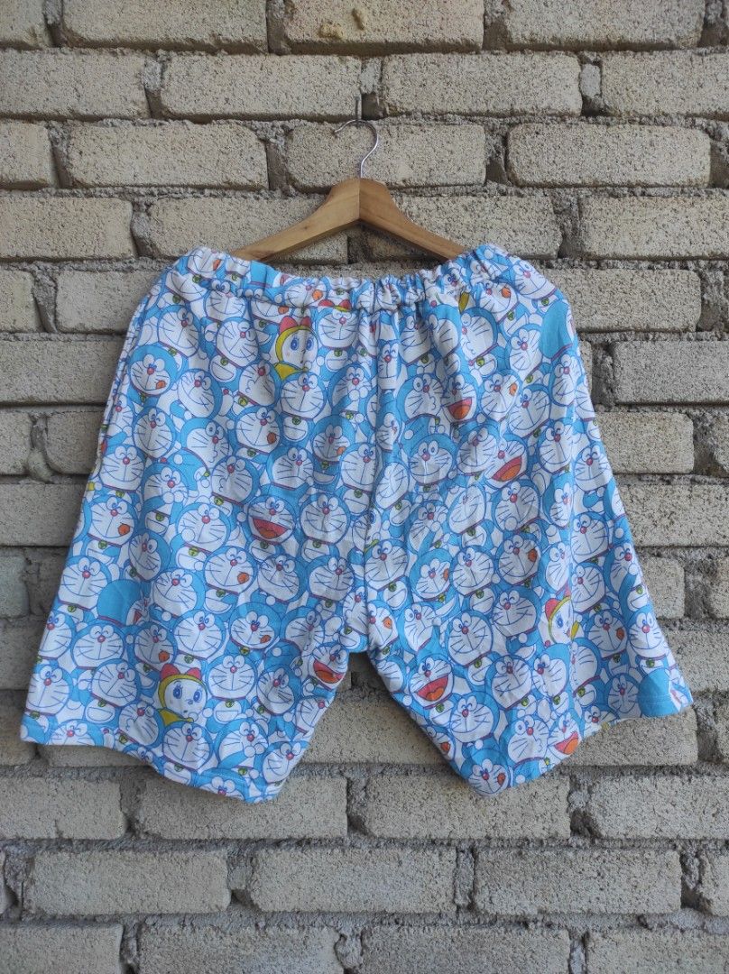 bandai Doraemon fullprint overprint cartoons kartun japan short pants ...