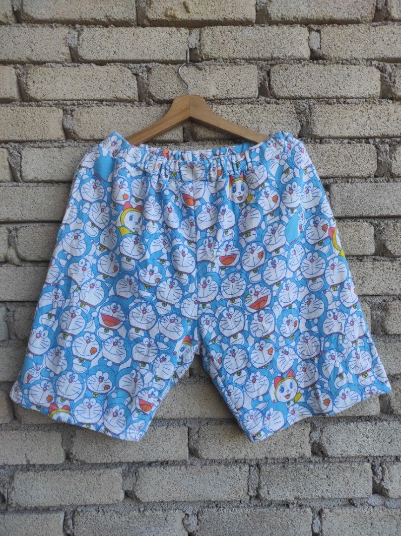 bandai Doraemon fullprint overprint cartoons kartun japan short pants ...