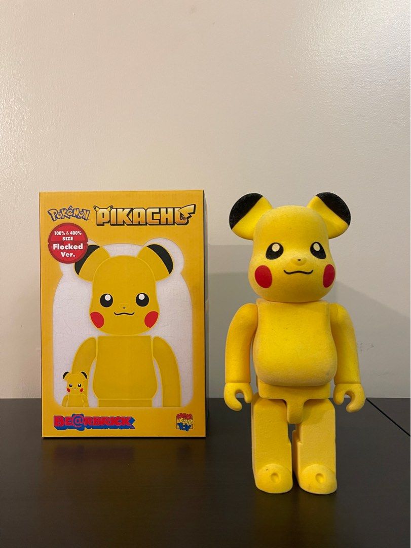 Bearbrick Pikachu Flocky Ver. 100% & 400% Set on Carousell