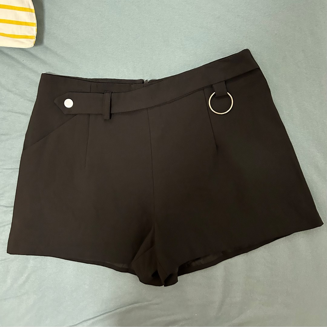 Black Basic Shorts with Ring on Carousell