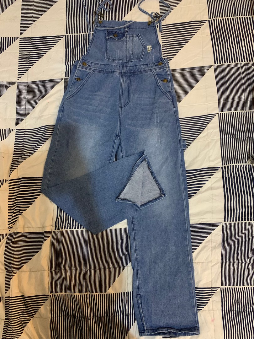 RUSH‼️Blue Jeaned Overalls on Carousell