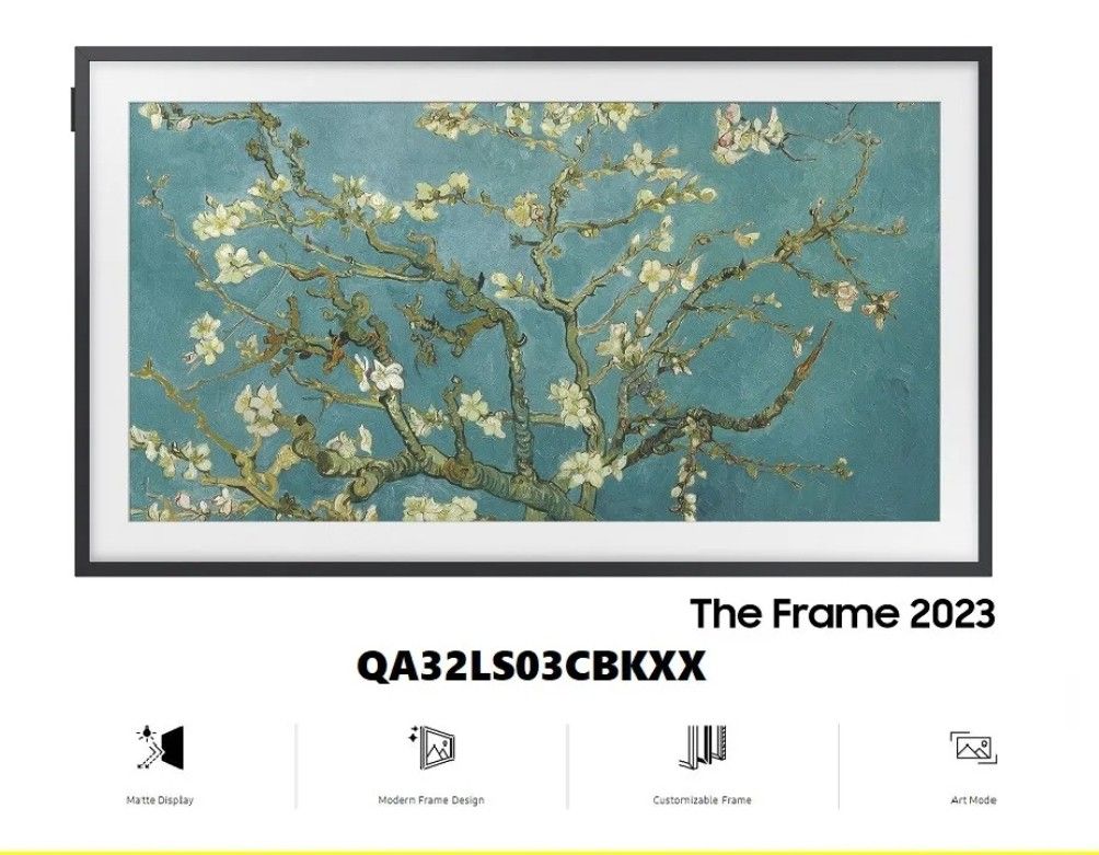 Brand new 32 inch Samsung Frame TV.. model : QALS03CBK, TV & Home ...