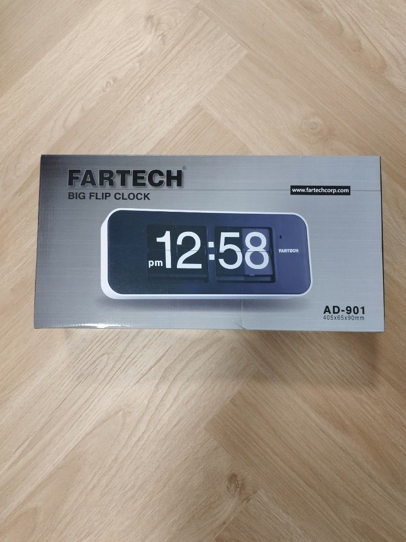 [Brand New] Fartech Modern Flip Clock Large AD901 + FOC batteries ...
