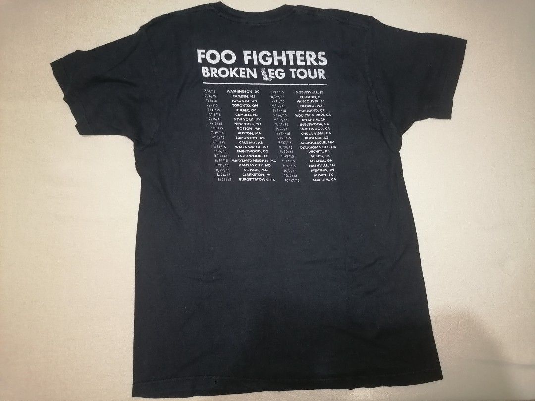 BREAK A LEG TOUR TSHIRT FOO FIGHTERS, Men's Fashion, Tops & Sets ...