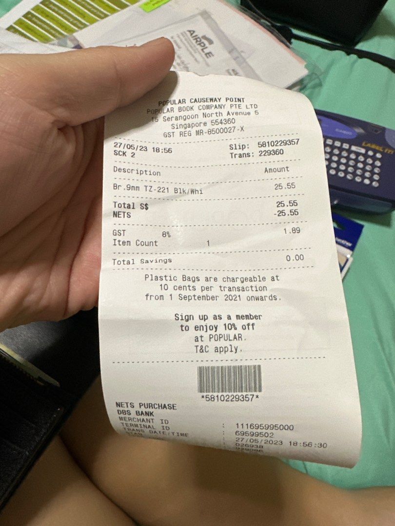 Brother Tape Label 9mm (White Tape), Computers & Tech, Printers ...