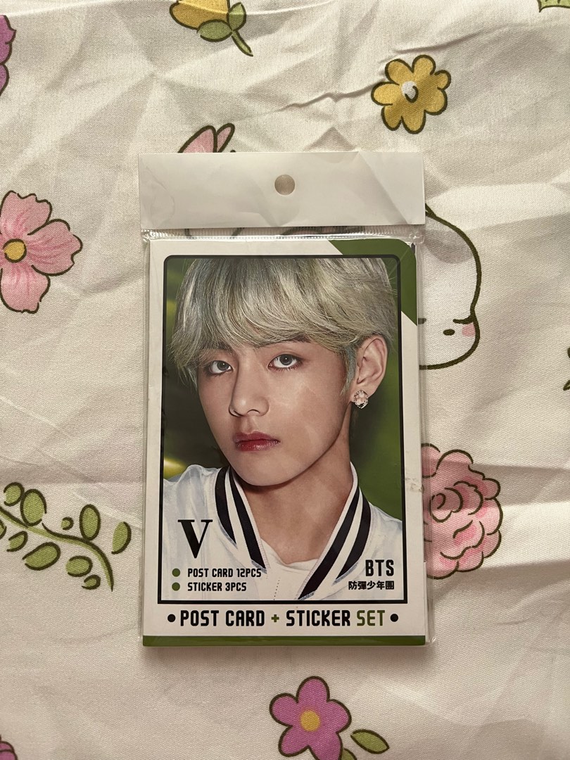 BTS V POSTCARD AND STICKER SET on Carousell