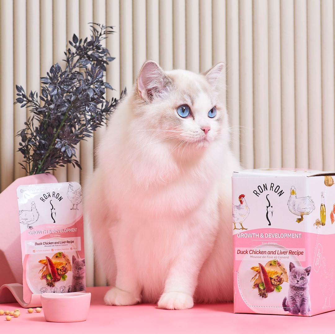 Cat Wet Food Ron Ron, Duck Chicken and Goat Milk Flavor with Duck Liver ...