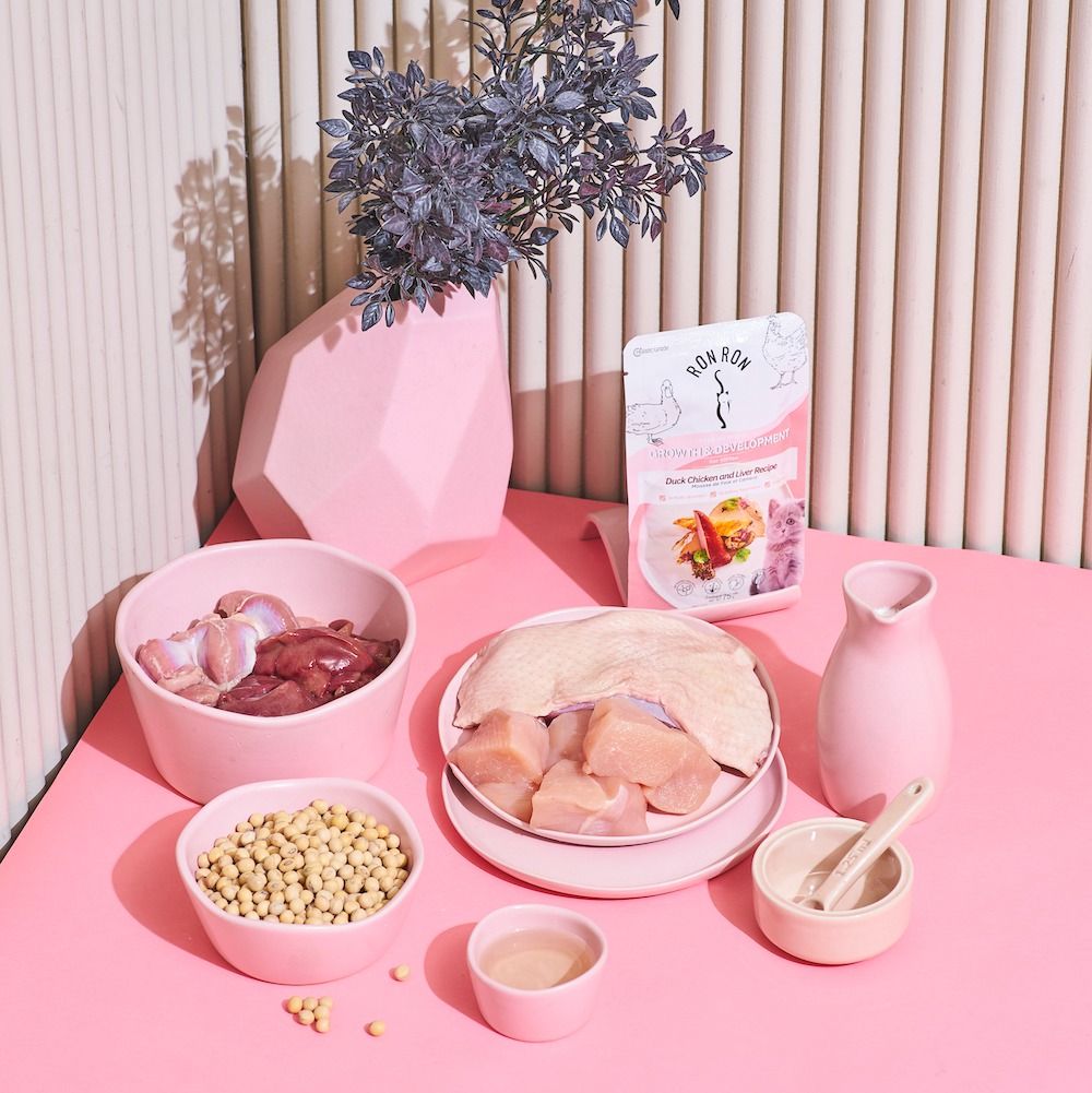 Cat Wet Food Ron Ron, Duck Chicken and Goat Milk Flavor with Duck Liver ...