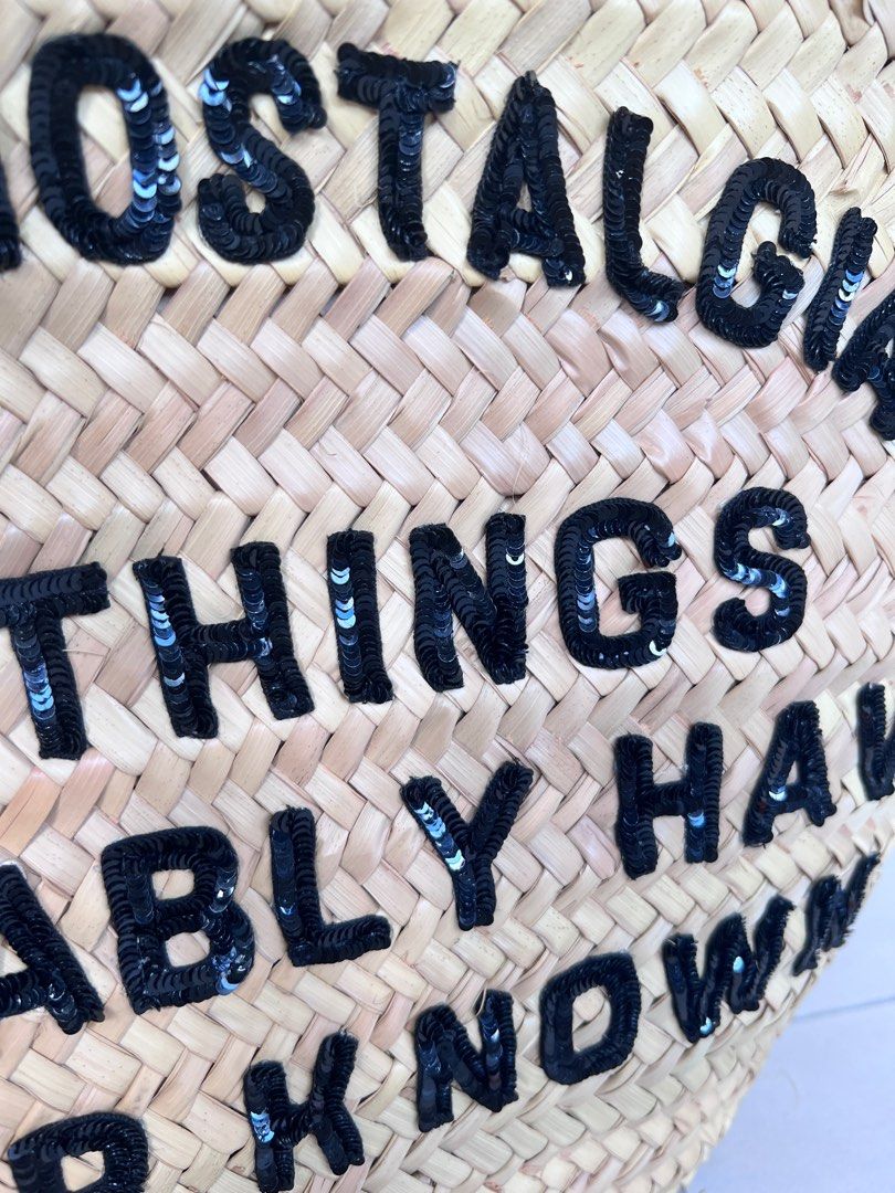 CELINE BEACH / PICNIC BAG (RATTAN/ RAFFIA), Women's Fashion, Bags ...