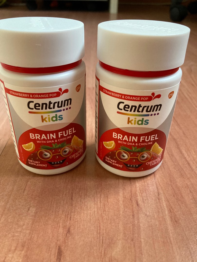 Centrum Kids Brain Fuel (50 chewable tablets), Health & Nutrition ...