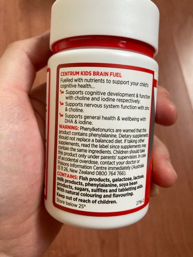 Centrum Kids Brain Fuel (50 chewable tablets), Health & Nutrition ...