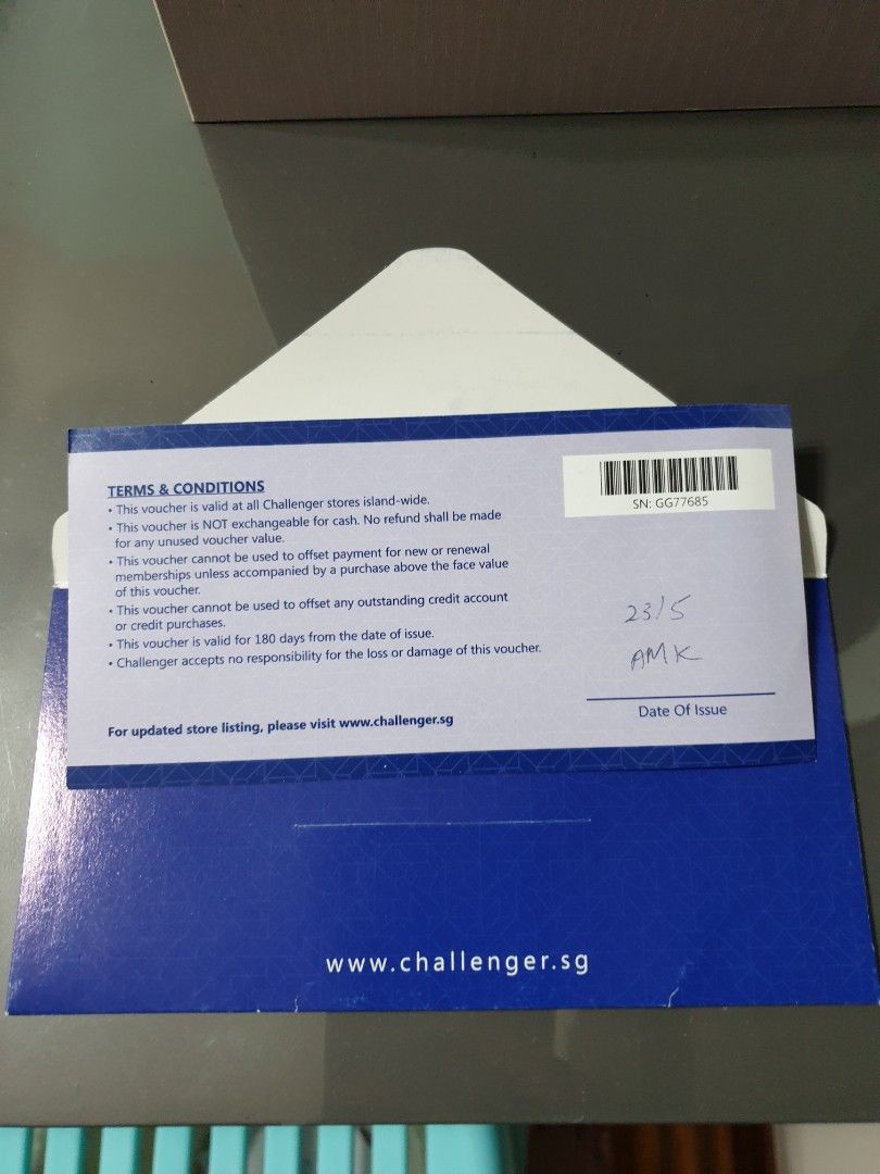 Challenger Voucher $50, Computers & Tech, Parts & Accessories, Other ...