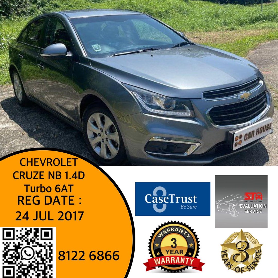 Chevrolet Cruze 1.4 Turbo (A), Cars, Used Cars on Carousell