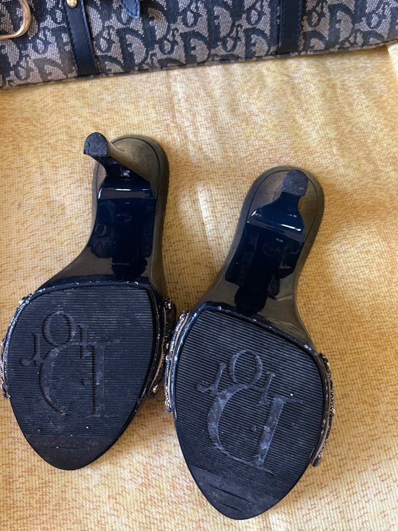 Christian Dior Monogram Heels, Women's Fashion, Footwear, Heels on ...