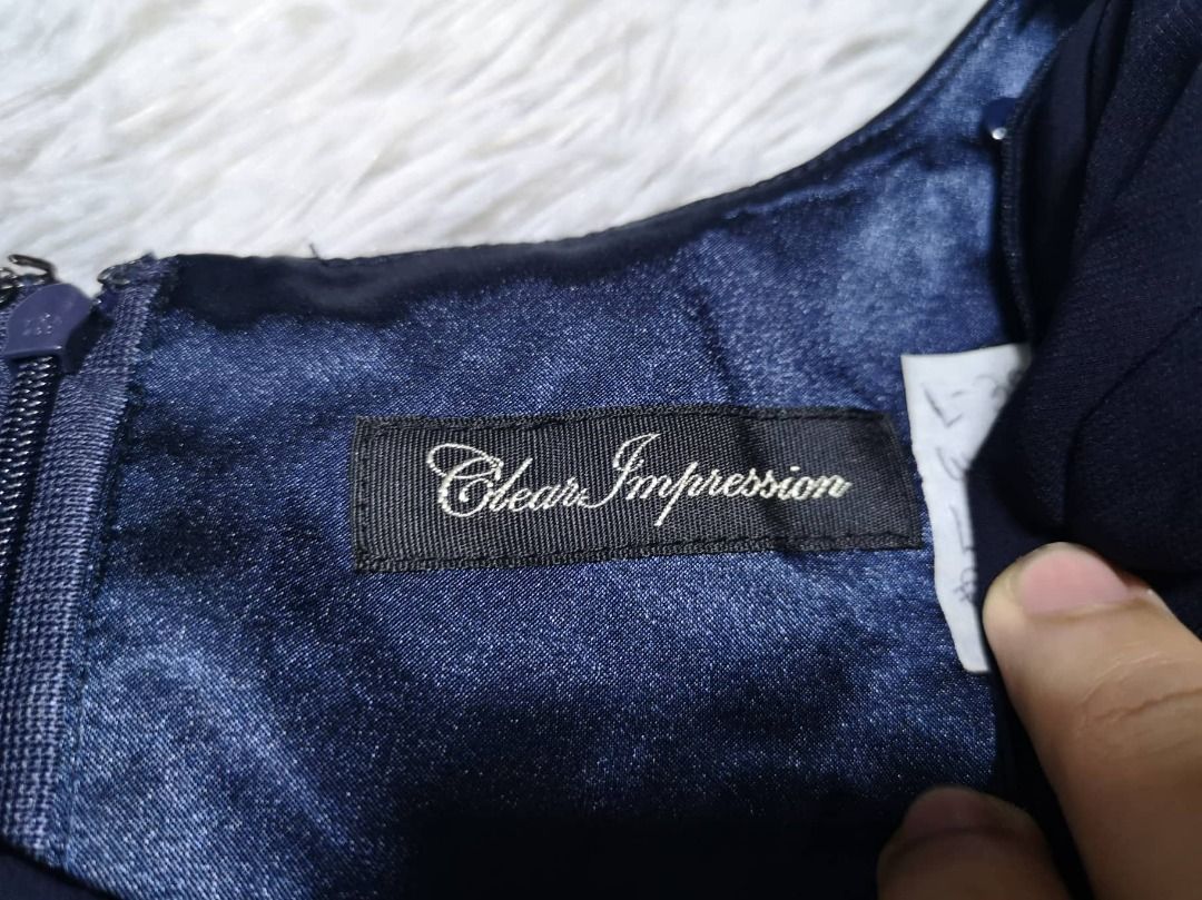 Clear Impression Navy Blue Dress on Carousell