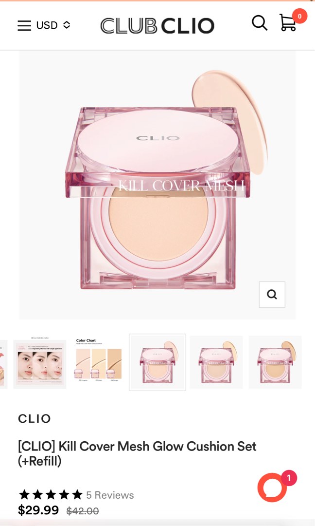 [CLIO] Kill Cover Mesh Glow Cushion Set, Beauty & Personal Care, Face ...