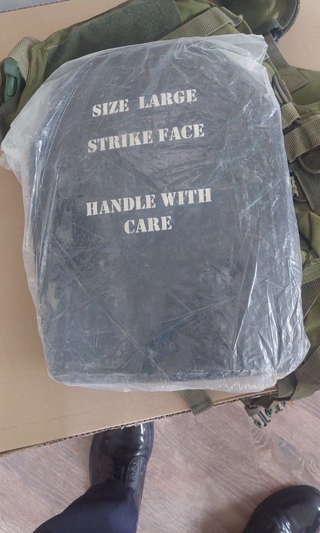 Combat Vest with 2 Ballistic Plate level 4 & Tactical Hip Rig, Sports ...