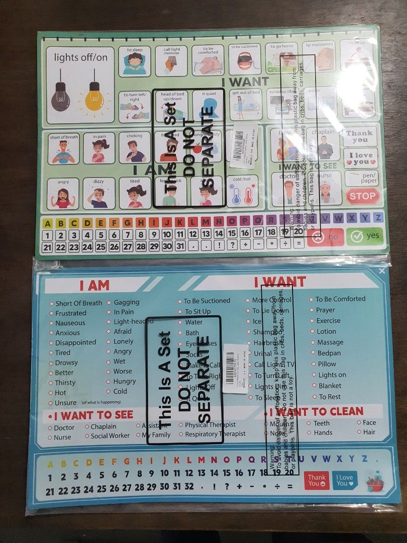 Communication Boards, Health & Nutrition, Assistive & Rehabilatory Aids ...