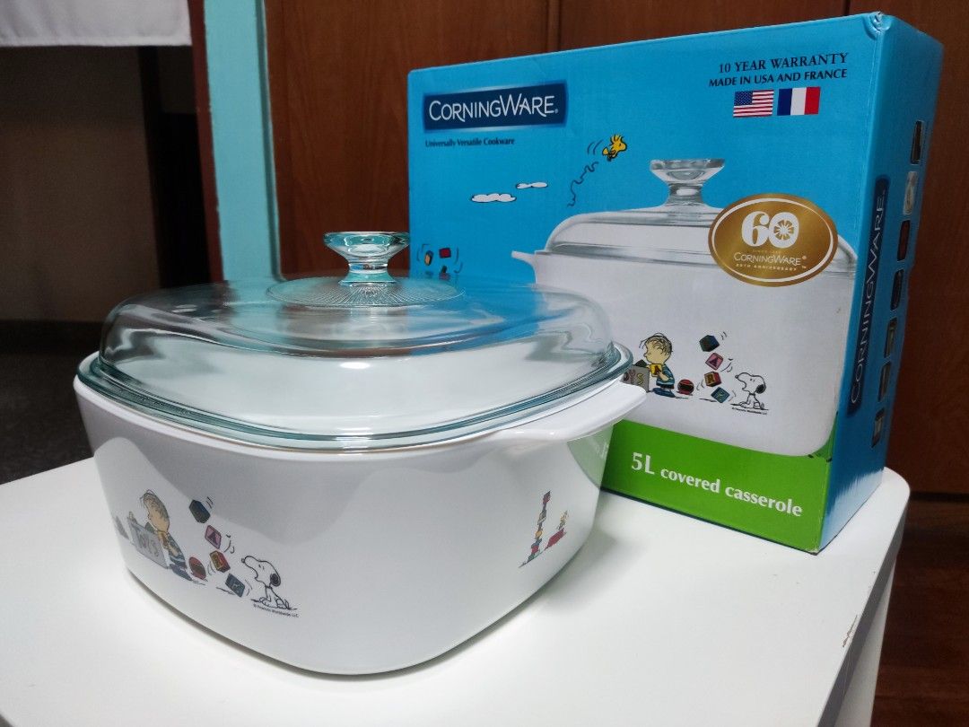 CorningWare Snoopy Peanuts Edition Casserole Pot (5L), Furniture & Home ...