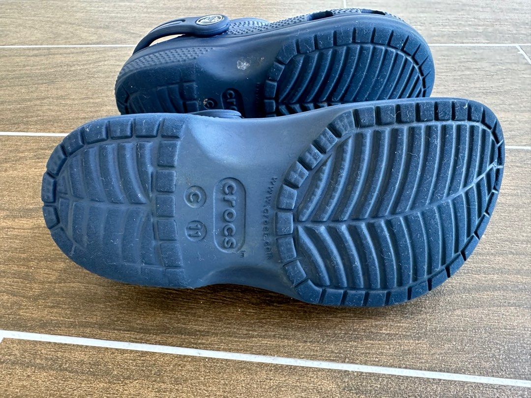 C11 Crocs Blue Dark, Babies & Kids, Babies & Kids Fashion on Carousell