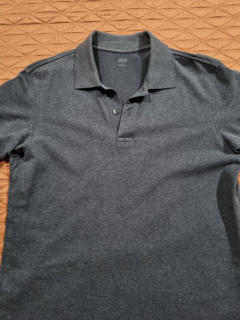Uniqlo Dark Gray Polo Shirt, Men's Fashion, Tops & Sets, Tshirts & Polo ...
