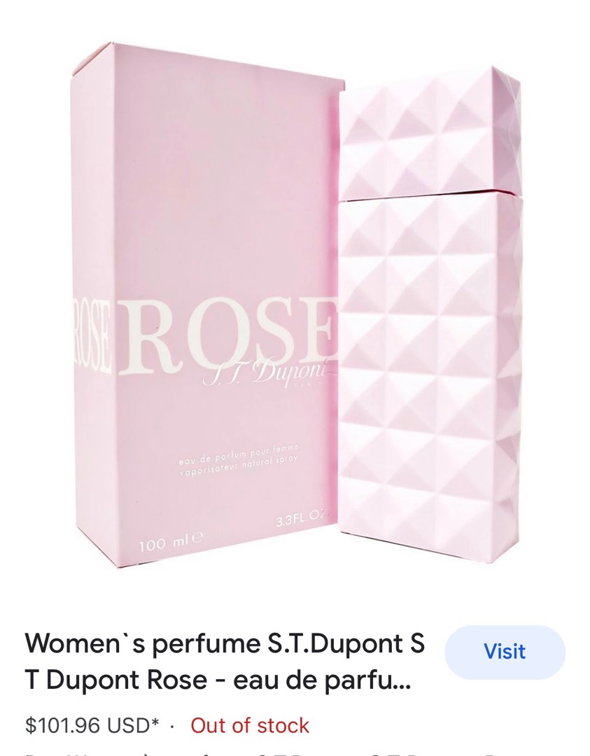 S.T. Dupont Rose EDP Authentic, Beauty & Personal Care, Fragrance ...