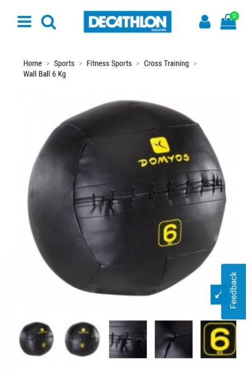 Domyos 6kg medicine ball/ wall ball - decathlon, Sports Equipment ...